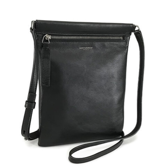 Saint Laurent | Bags | Saint Laurent Shoulder Bag Black Flat Pouch Sid ...